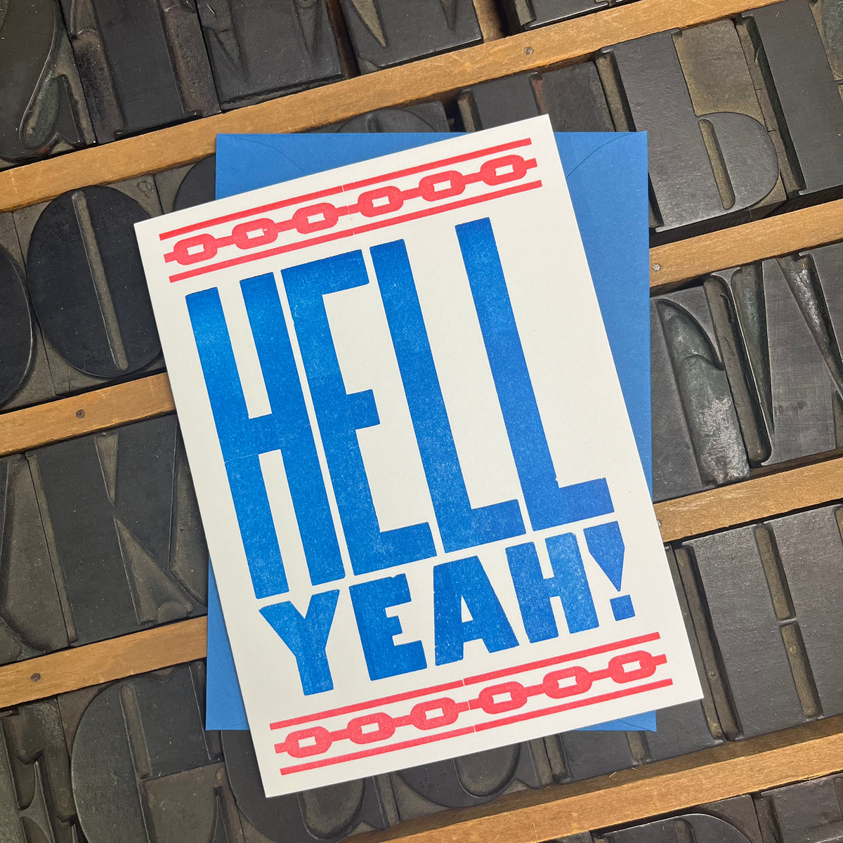 Hell Yeah Letterpress Greeting Card – Type High Letterpress