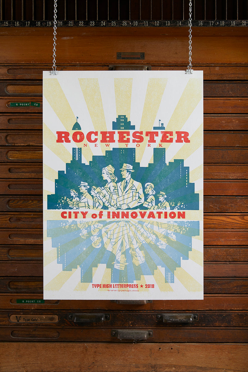 Rochester New York City of Innovation Poster – Type High Letterpress