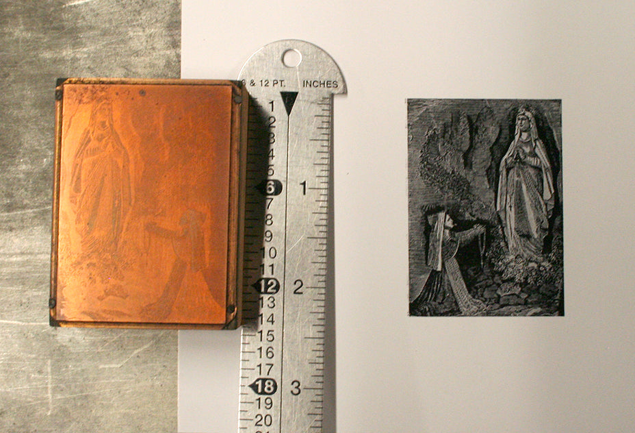 Our Lady Of Lourdes Small Letterpress Electrotype Cut – Type High ...