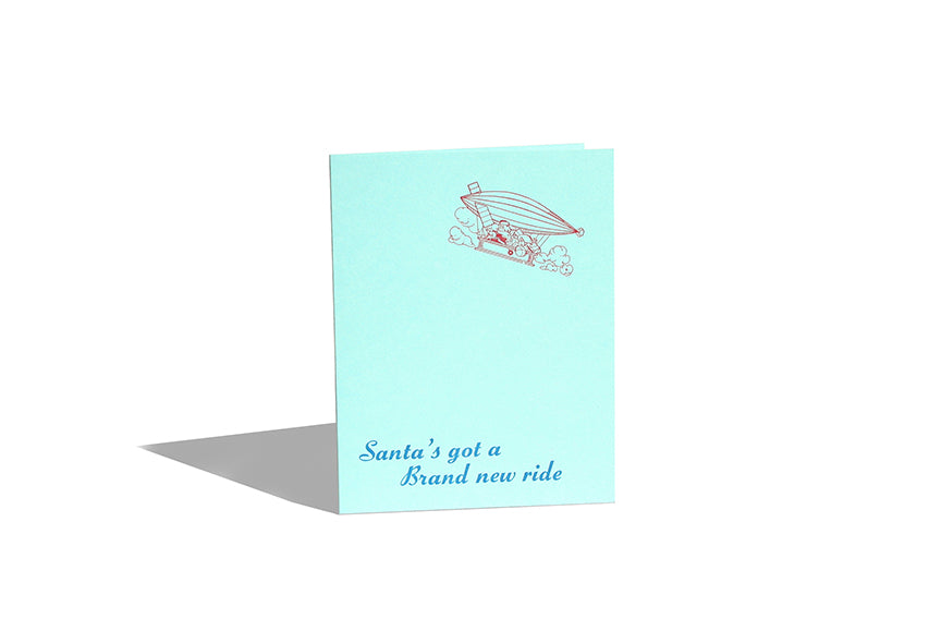 Santa's Got a New Ride Holiday Card – Type High Letterpress